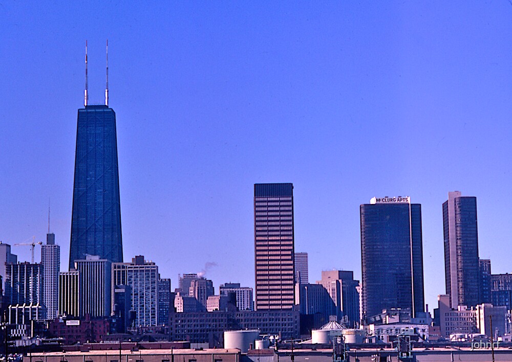 "Chicago skyline, USA, 1972." by johnrf | Redbubble