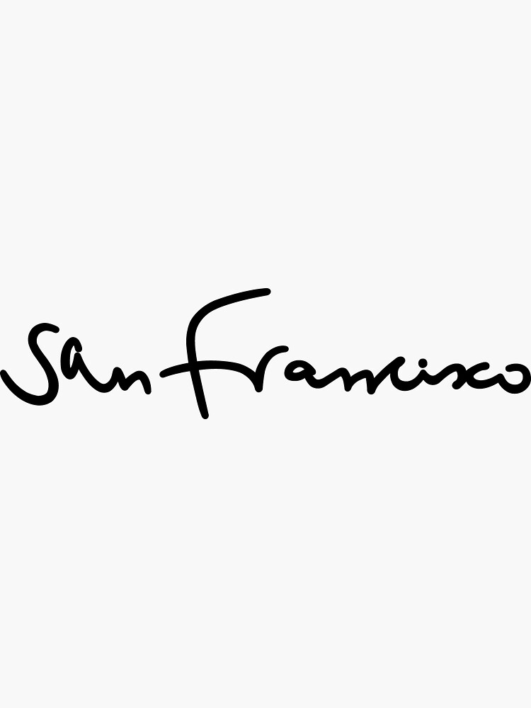 "San Francisco Signature" Sticker for Sale by gugo | Redbubble