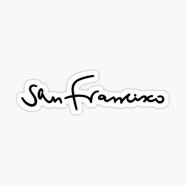 "San Francisco Signature" Sticker for Sale by gugo | Redbubble