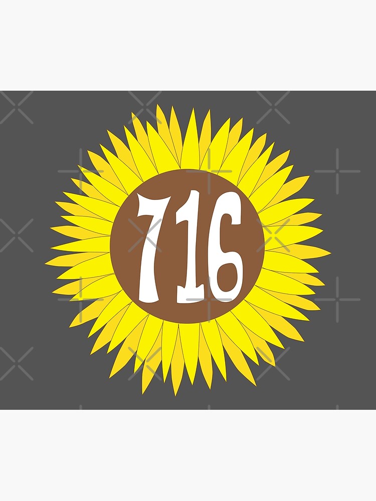 "Hand Drawn New York Sunflower 716 Area Code" Poster by itsrturn ...