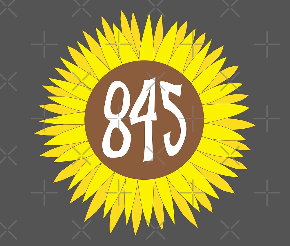 "Hand Drawn New York Sunflower 845 Area Code" by itsrturn | Redbubble