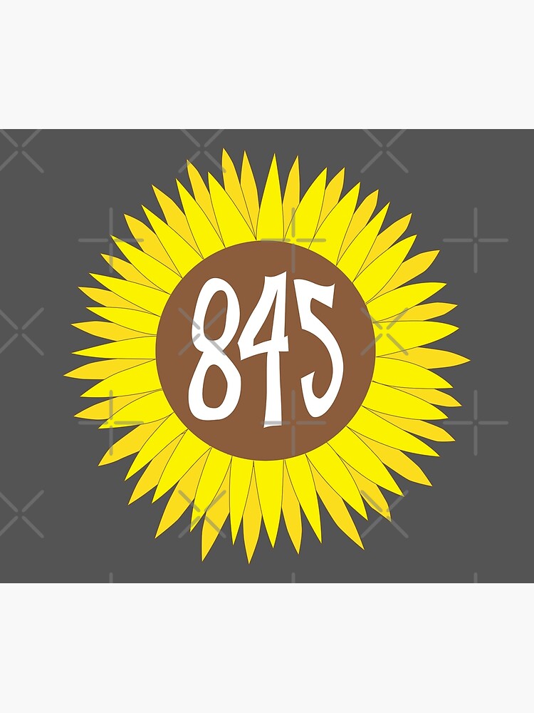 "Hand Drawn New York Sunflower 845 Area Code" Poster for Sale by ...