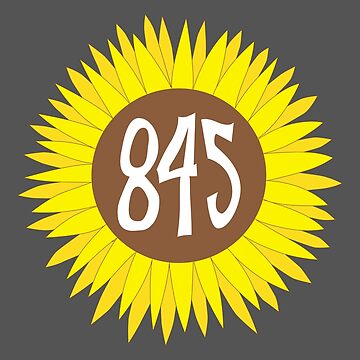 "Hand Drawn New York Sunflower 845 Area Code" Poster for Sale by ...