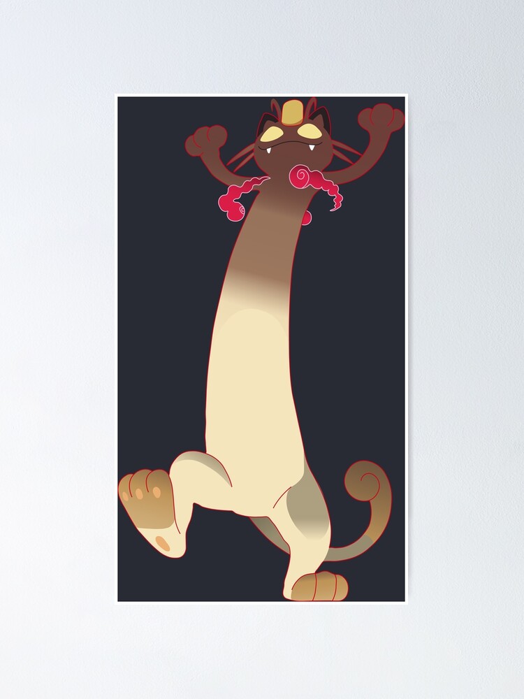 "Gigantamax Galar Meowth" Poster by AzVonNord | Redbubble