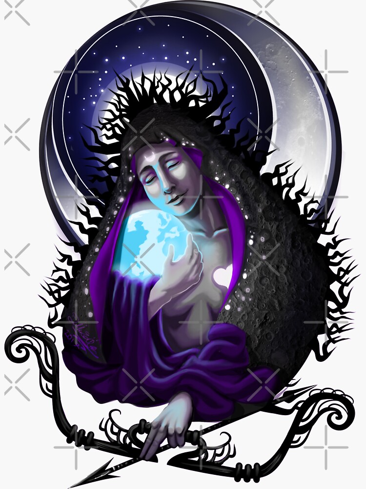 "Moon. Mother" Sticker for Sale by EloAnguiano | Redbubble