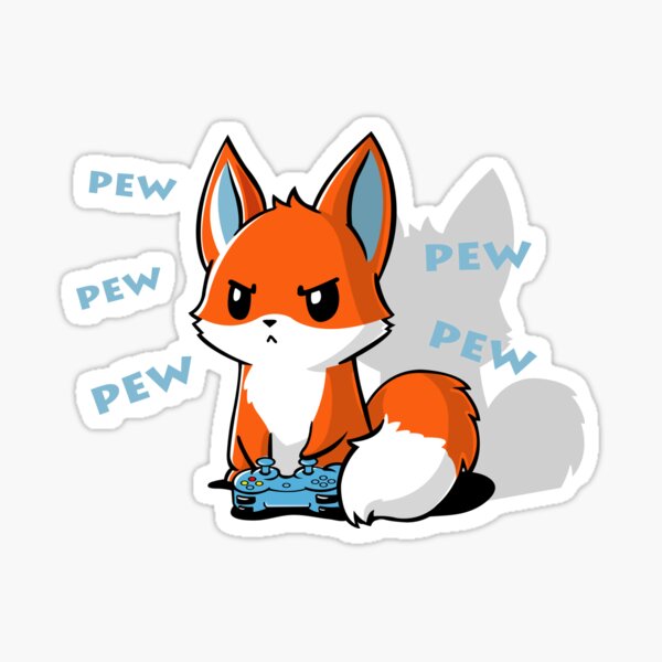 "FOX GAMING" Sticker for Sale by FawnComix | Redbubble