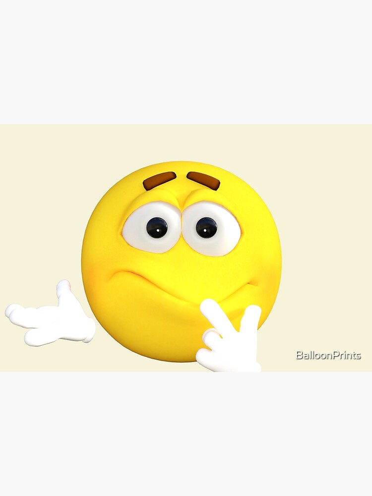 "What Have I Done Emoji Emoticon Smiley Yellow Face" Art Print by ...
