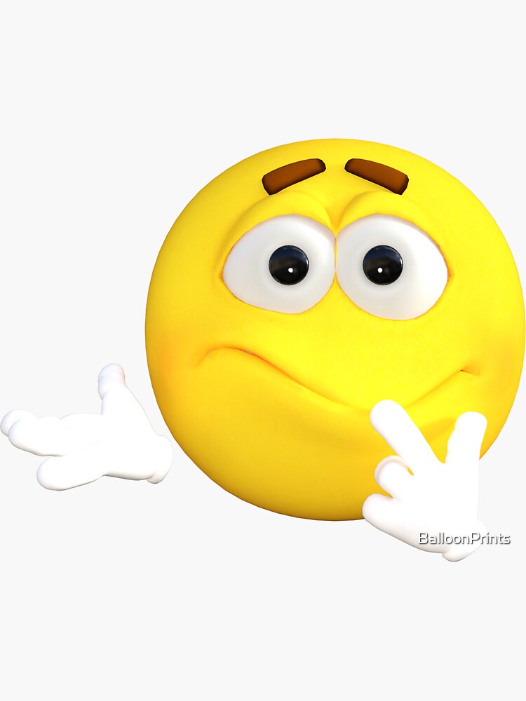 "What Have I Done Emoji Emoticon Smiley Yellow Face" Sticker for Sale ...