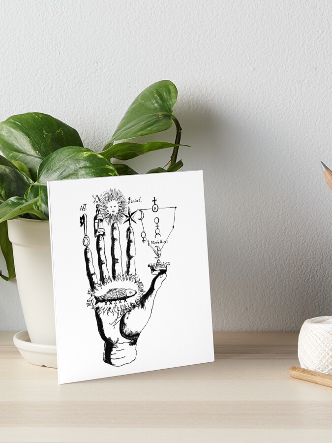 "Medieval Alchemy Hand Symbols" Art Board Print for Sale by ...