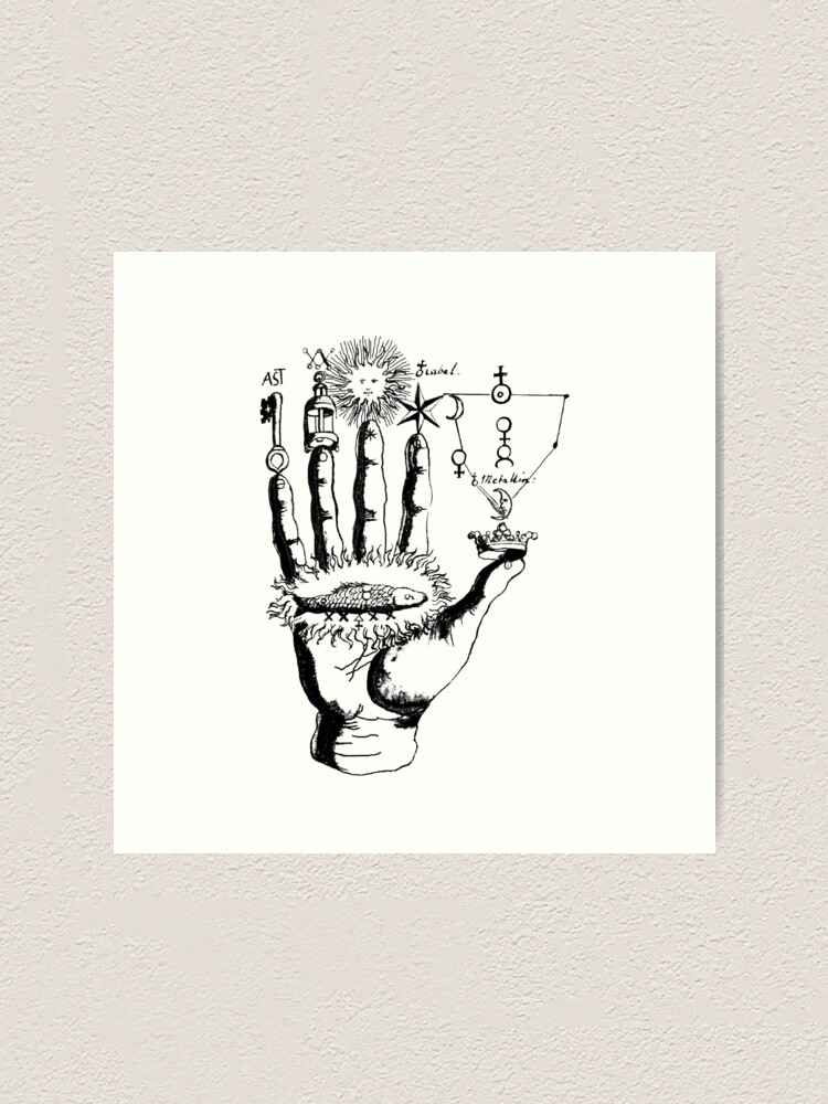 "Medieval Alchemy Hand Symbols" Art Print for Sale by Pixelchicken ...