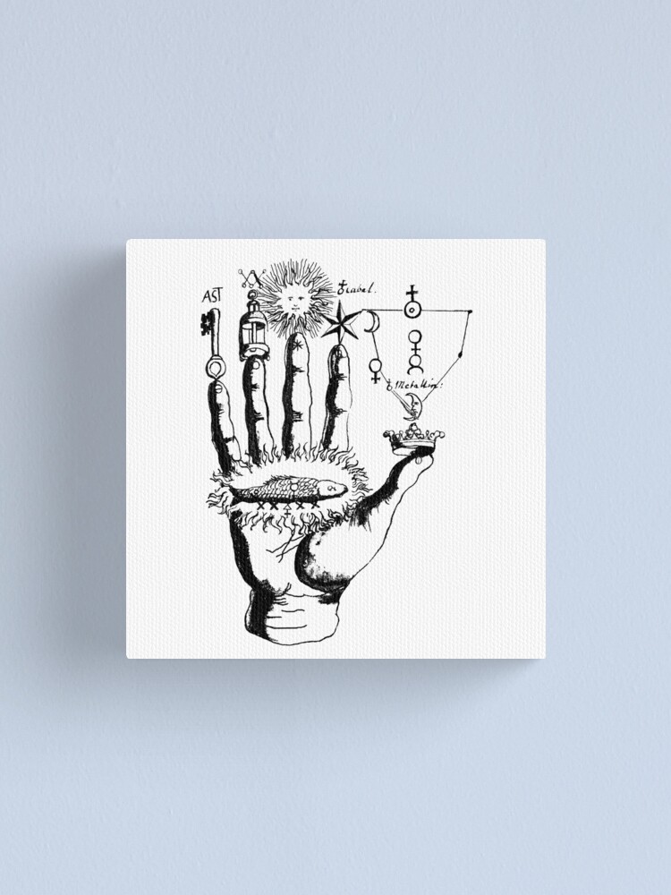 "Medieval Alchemy Hand Symbols" Canvas Print for Sale by Pixelchicken ...