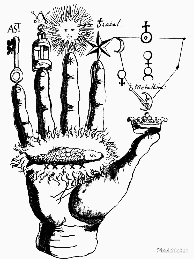 "Medieval Alchemy Hand Symbols" Essential T-Shirt for Sale by ...