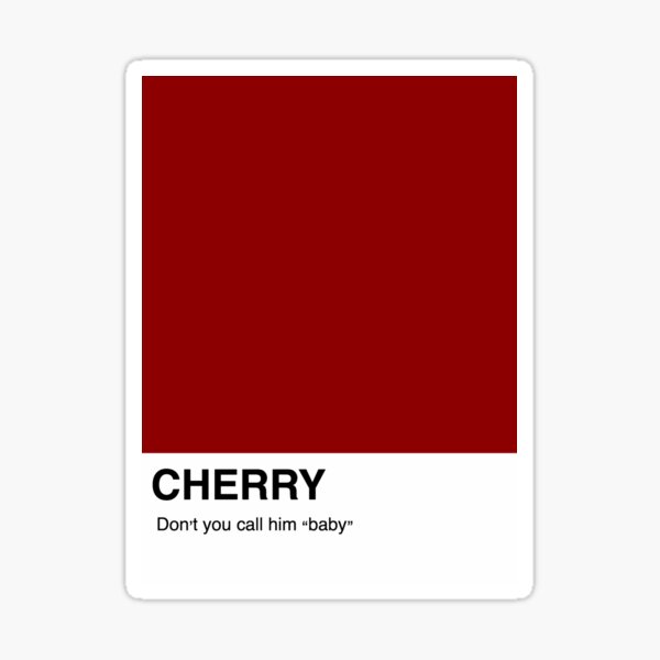 "Cherry HS - Pantone " Sticker for Sale by hannamaae | Redbubble