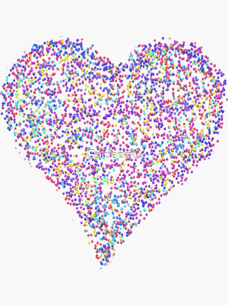 "Spotted heart" Sticker for Sale by Goldenskik | Redbubble