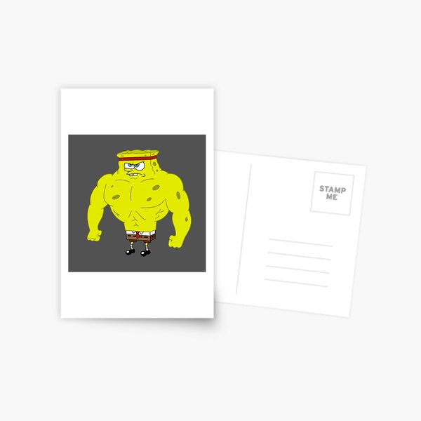 "Increasingly Buff Spongebob" Postcard for Sale by andrw | Redbubble