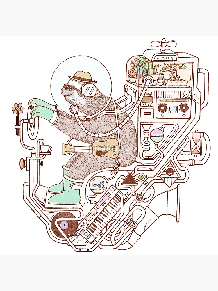 "Sloth machine" Poster for Sale by makapa | Redbubble