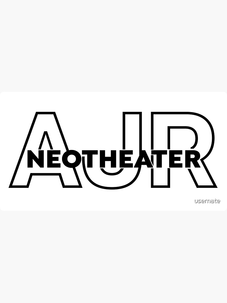 Ajr Neotheater Logo Black Logo Sticker For Sale By Usernate Redbubble