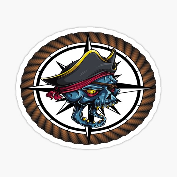 "A Pirates Compass" Sticker for Sale by Elfyau | Redbubble
