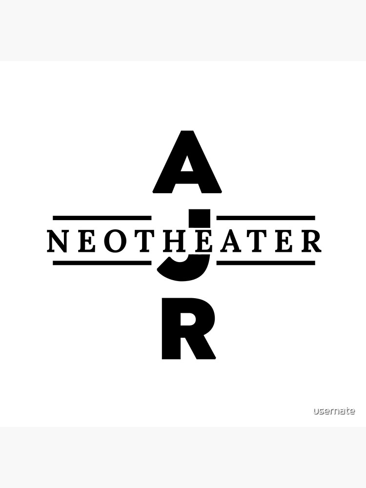 "AJR Neotheater Logo (Black Logo)" Art Print for Sale by usernate ...