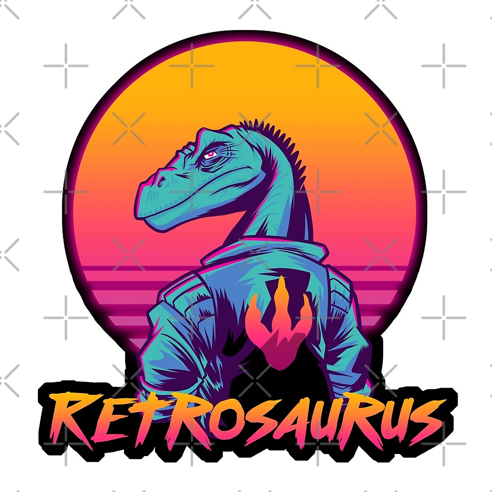 "Retrosaurus - Velocity Raptor" by Jeff Powers Illustration | Redbubble