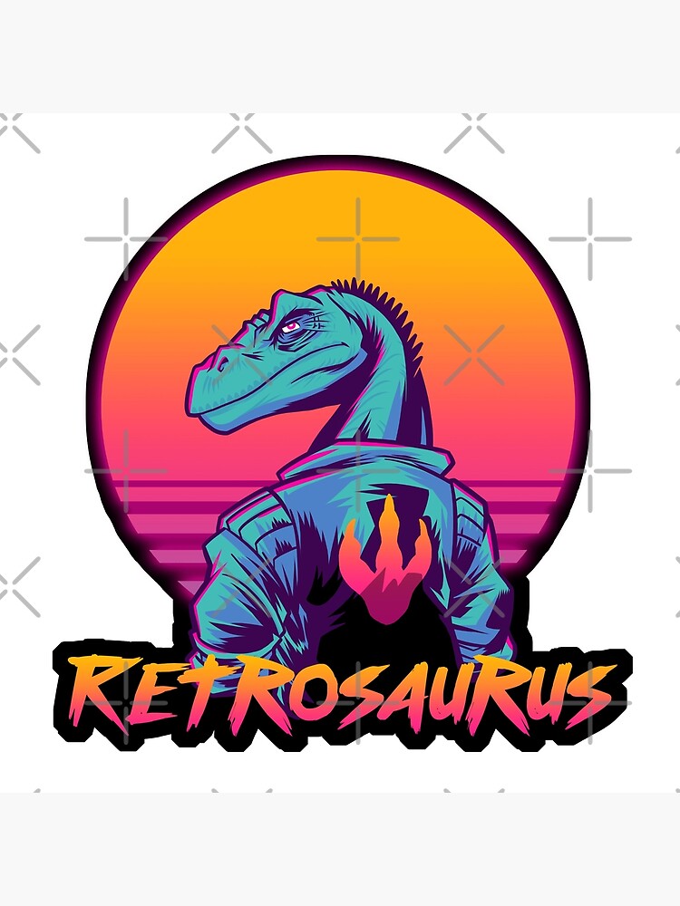 "Retrosaurus - Velocity Raptor" Art Print by powersdesign | Redbubble