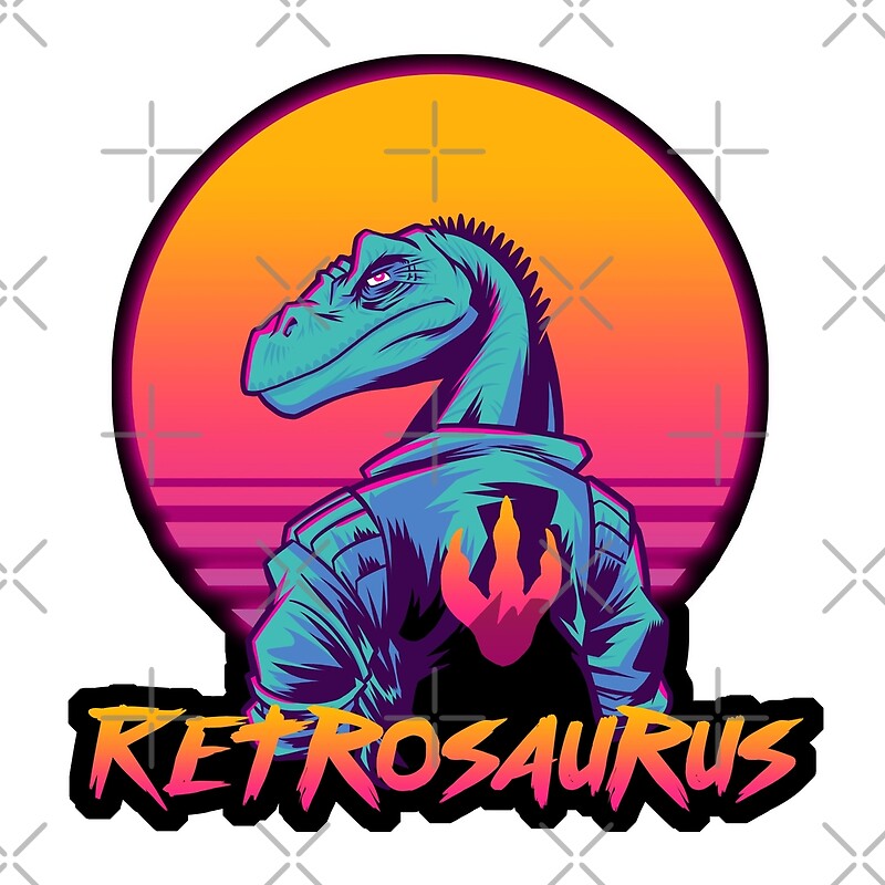"Retrosaurus - Velocity Raptor" by Jeff Powers Illustration | Redbubble