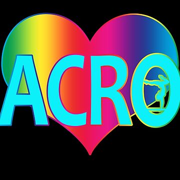 "Acro Rainbow Heart for Acro Lovers Colorful" Kids T-Shirt for Sale by ...