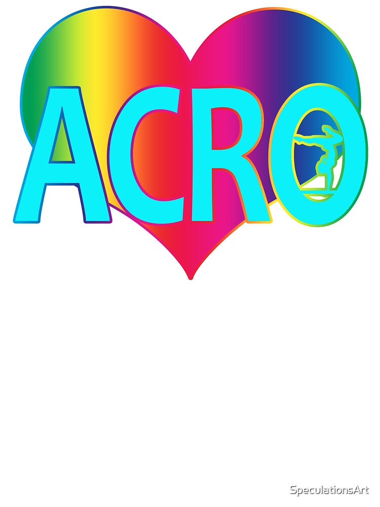 "Acro Rainbow Heart for Acro Lovers Colorful" Kids T-Shirt for Sale by ...