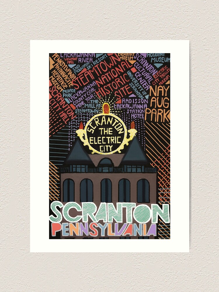 "Scranton Pennsylvania Travel Poster Artwork" Art Print for Sale by ...