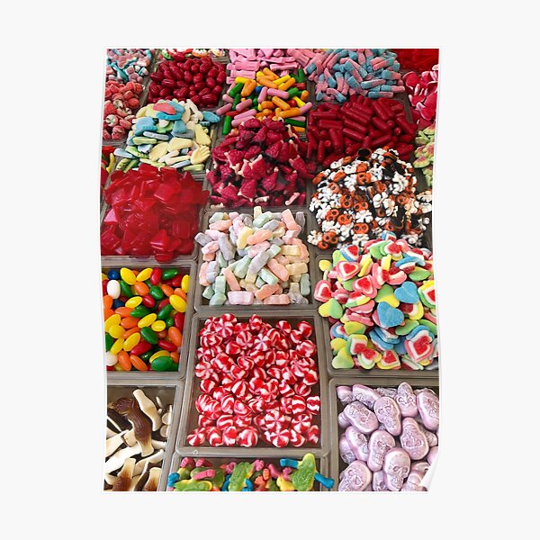 "Colorful Candy Store" Poster for Sale by newburyboutique | Redbubble