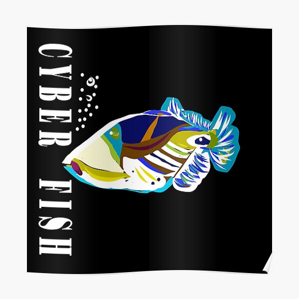 "CYBER Fish" Poster for Sale by vibeno1 | Redbubble