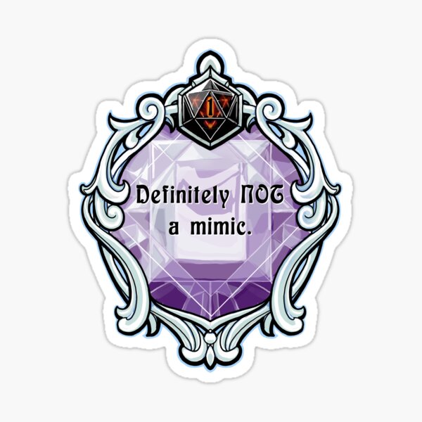 "Amulet Definitely Not a Mimic" Sticker for Sale by robertbevan | Redbubble
