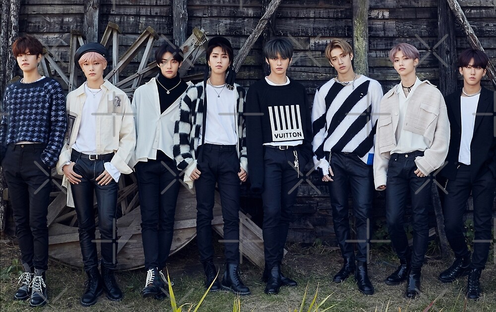 "Levanter group photo Stray Kids 3RACHA poster" by Michiyo-goods ...