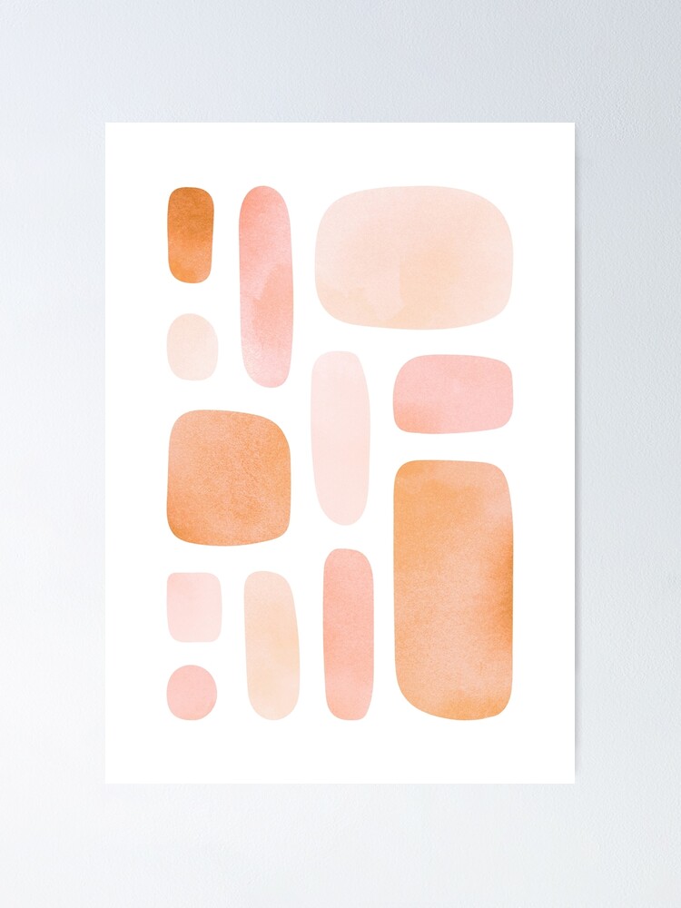 "Pink Watercolor geometric shapes" Poster for Sale by Miss-Belle ...