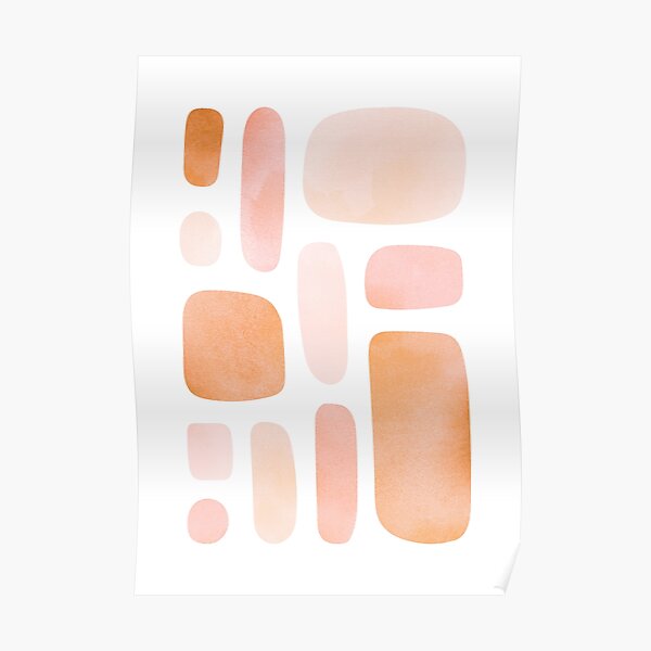 "Pink Watercolor geometric shapes" Poster for Sale by Miss-Belle ...