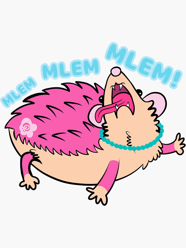 "Mlem Mlem Mlem " Sticker for Sale by GrannyPomshka | Redbubble