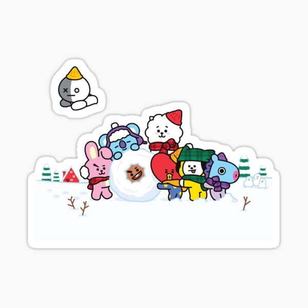 "BT21 Winter " Sticker for Sale by rmint99 | Redbubble
