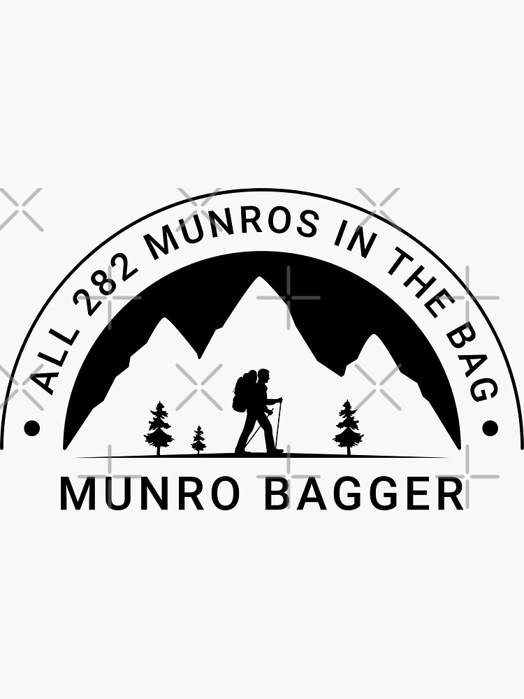 "All 282 Munros In the Bag Hillwalking and Munro Bagger Design" Sticker ...
