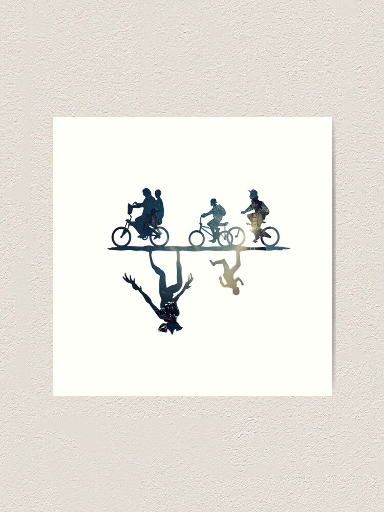 "Stranger Things bike scene" Art Print for Sale by clair-ette | Redbubble