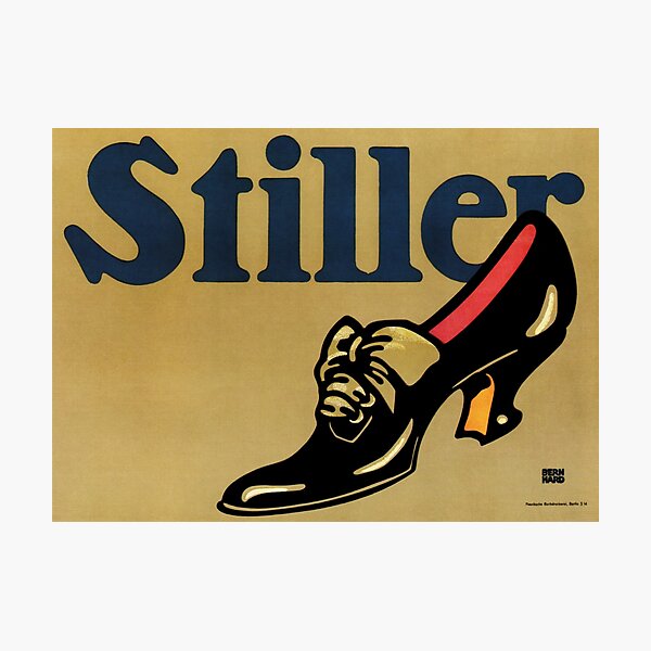 "STILLER SHOES Retro German Plakatstil Graphic Design Advertisement by ...