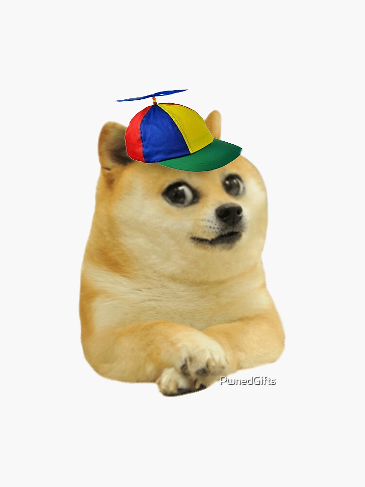 "Kid Doge With Hat Sticker" Sticker for Sale by PwnedGifts | Redbubble