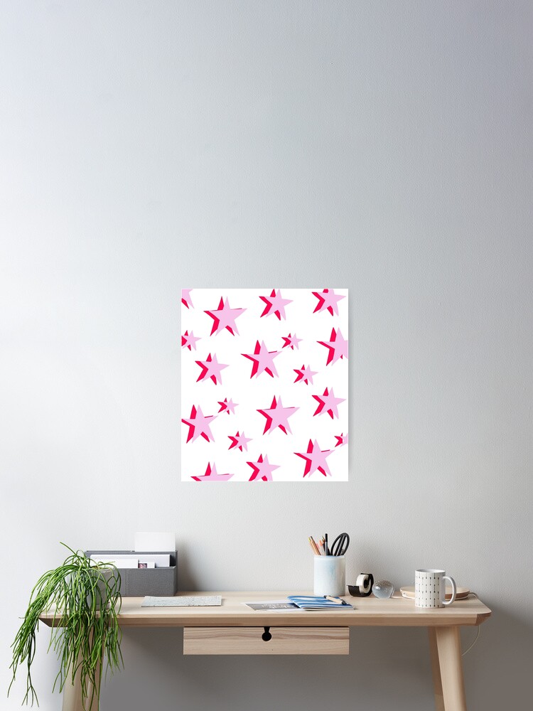 "pink and red vsco star pattern" Poster for Sale by sarahhtaylor ...