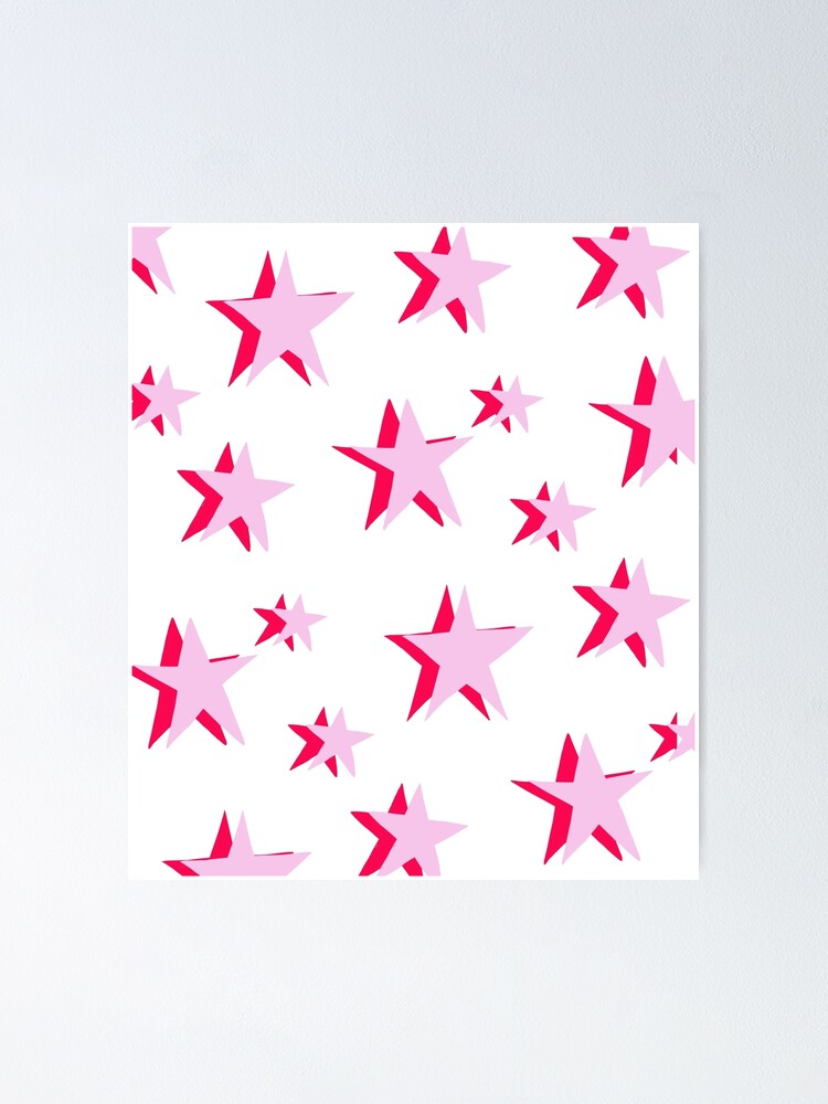 "pink and red vsco star pattern" Poster for Sale by sarahhtaylor ...