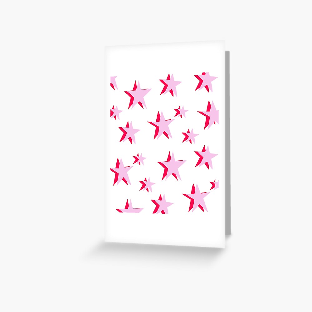 "pink and red vsco star pattern" Greeting Card by sarahhtaylor | Redbubble