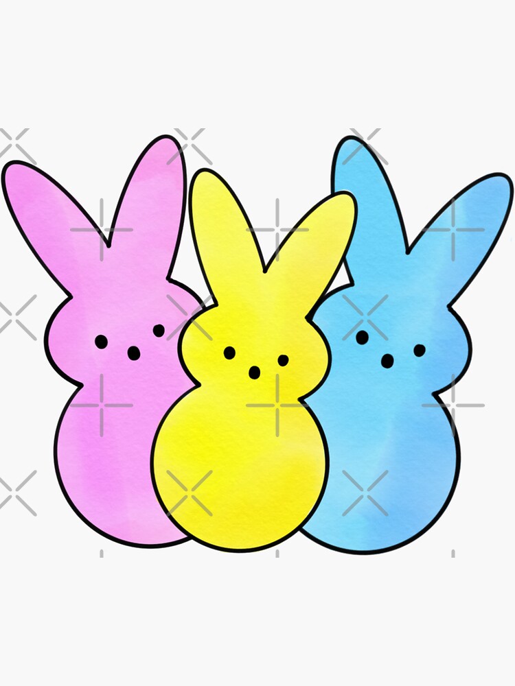 "Colorful Peeps - Bunnies" Sticker for Sale by tgannon | Redbubble