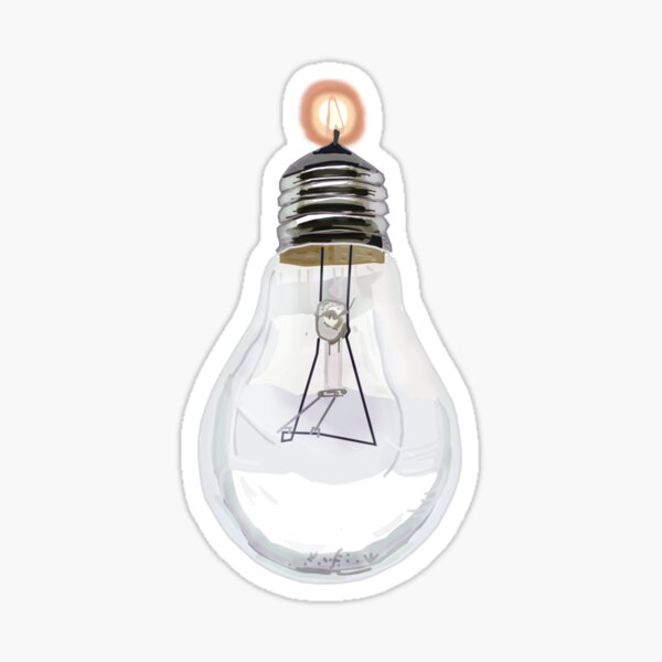 "Light...bulb?" Sticker for Sale by megs458 | Redbubble