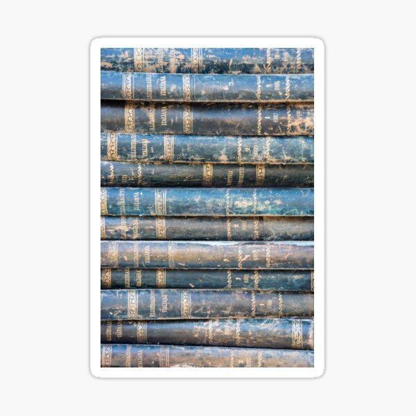 "Old Books" Sticker for Sale by Christopher Cullen | Redbubble