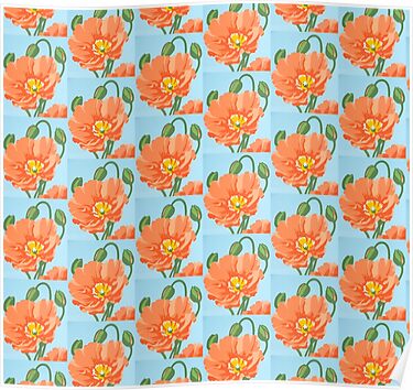 "Poppy 2 : Screenprint" by Patricia Howitt | Redbubble