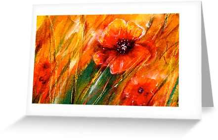 "Flowers...Poppy Fields" by ©Janis Zroback | Redbubble