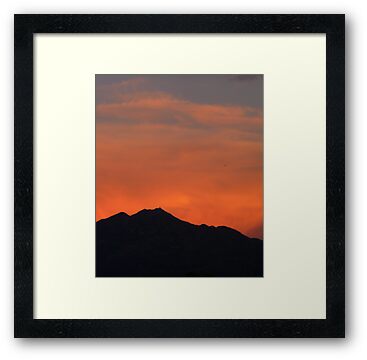 "Red Glow Behind the Santa Rita Mountain Range" by Lucinda Walter ...